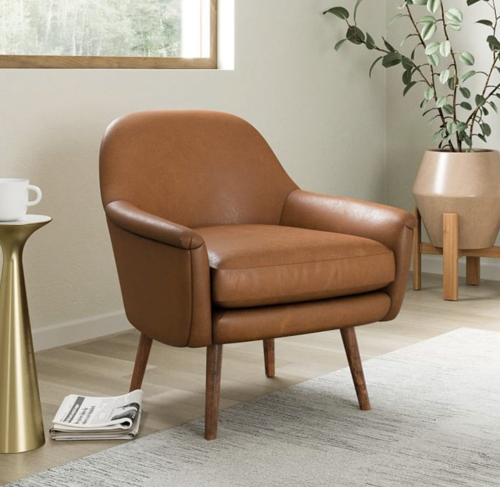 29 Brown Leather Chairs for Every Design Style - Happily Inspired