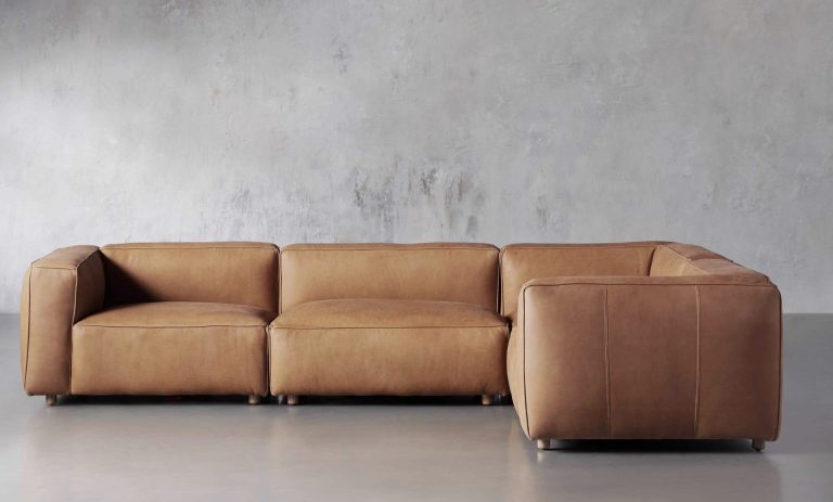 10 Brown Leather Sectionals That are Stunning - Happily Inspired