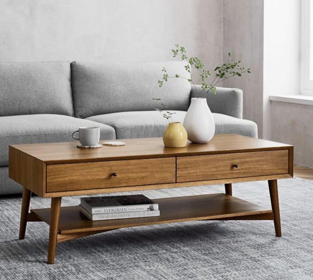 23 Stunning Wooden Coffee Tables with Storage - Happily Inspired