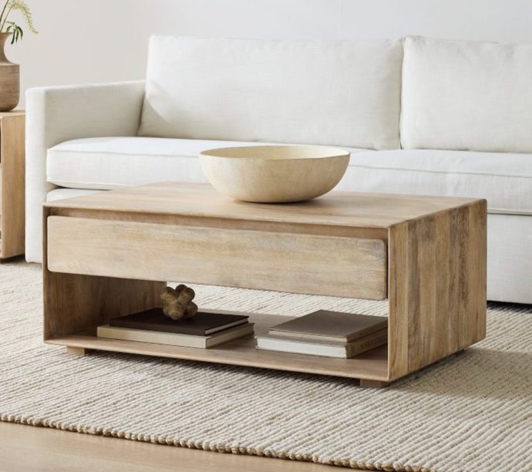 23 Stunning Wooden Coffee Tables with Storage - Happily Inspired