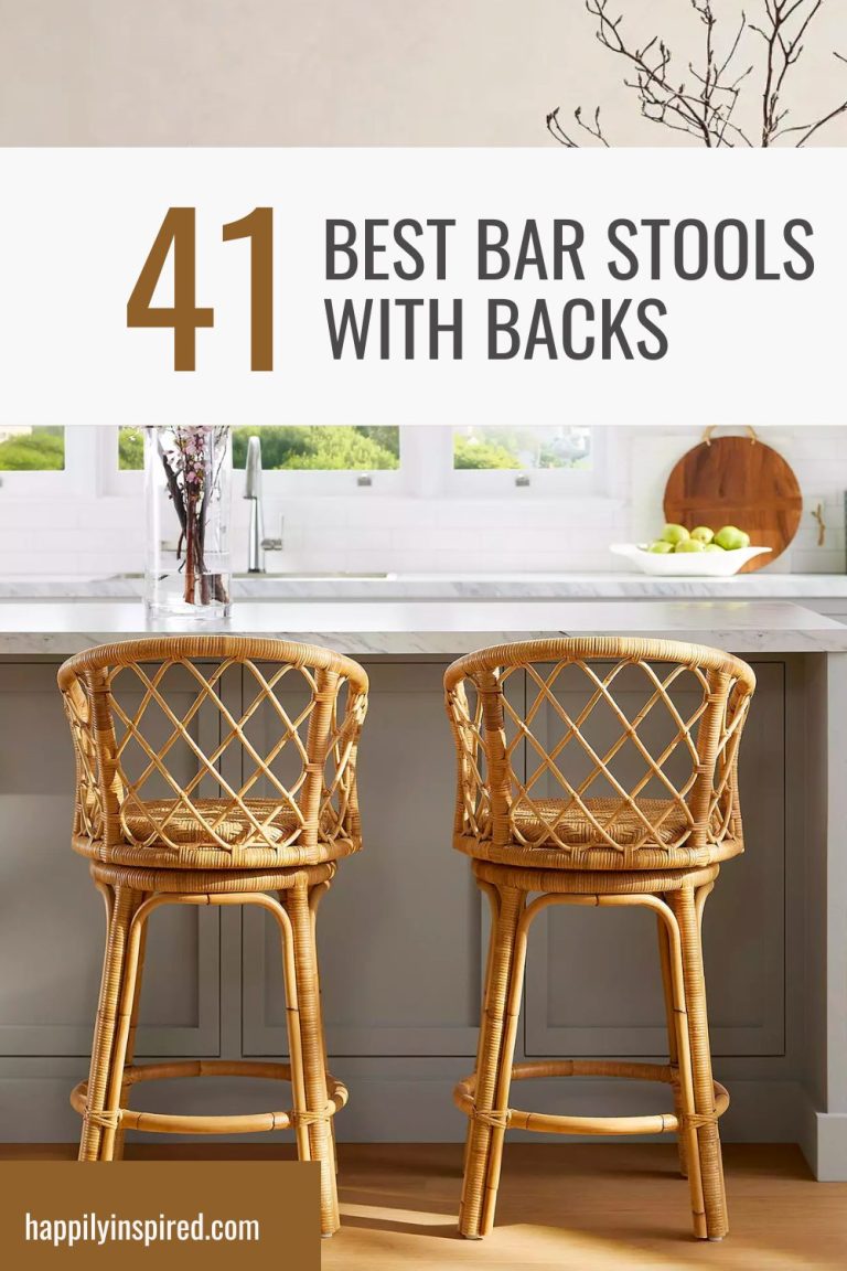 41 Best Bar Stools With Backs That Are Comfortable (2023) - Happily ...